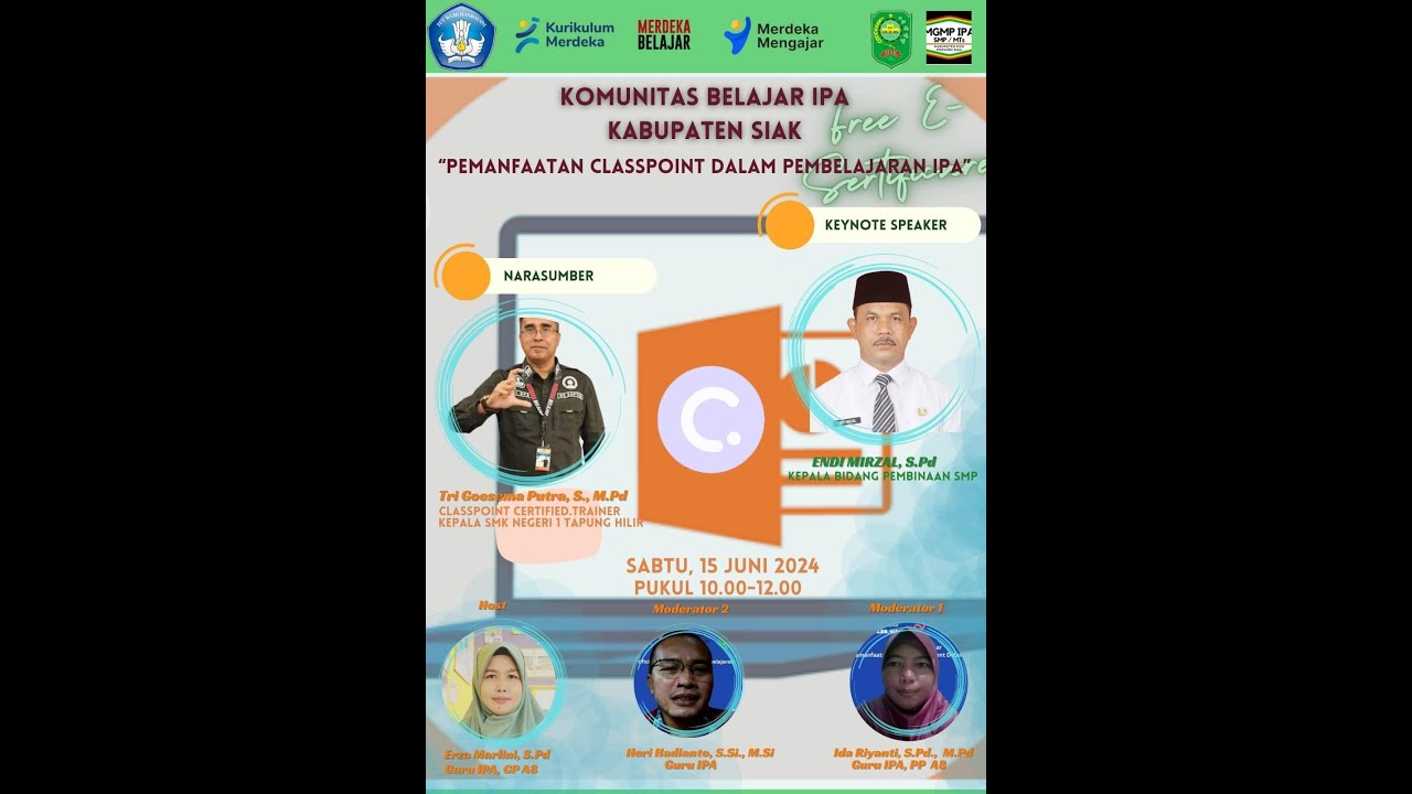 Webinar Seri 3 Komunitas Belajar Guru IPA Siak tentang Pemanfaatan ...