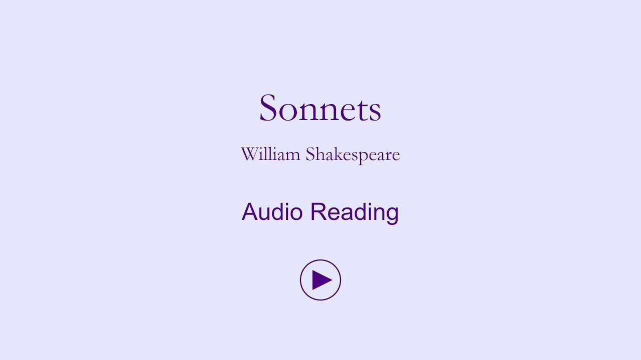THE SONNETS by William Shakespeare: Complete Audiobook with Synced English Subtitles - YouTube