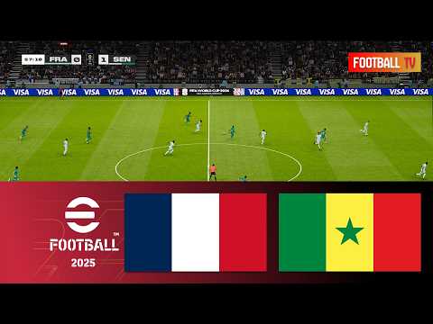🔴FRANCE vs SENEGAL | FIFA World Cup 2026 | Match Stream | PES Game Simulation