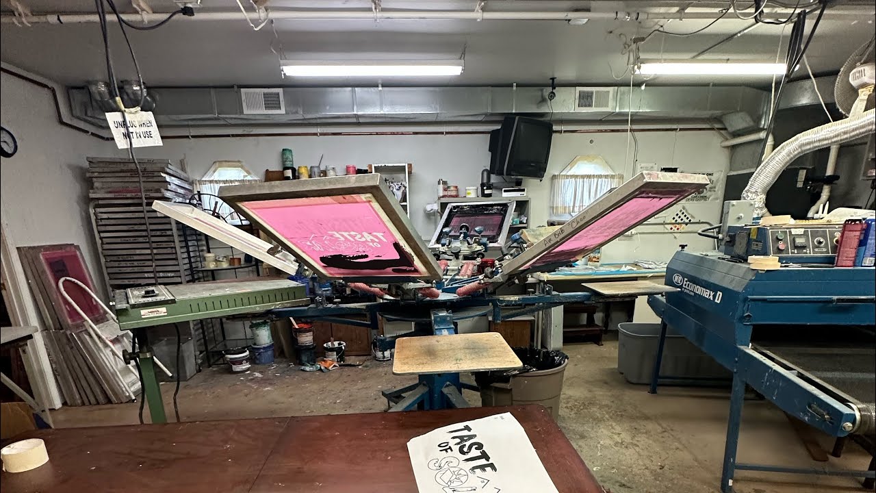 Screen Printing Shop Tour - YouTube