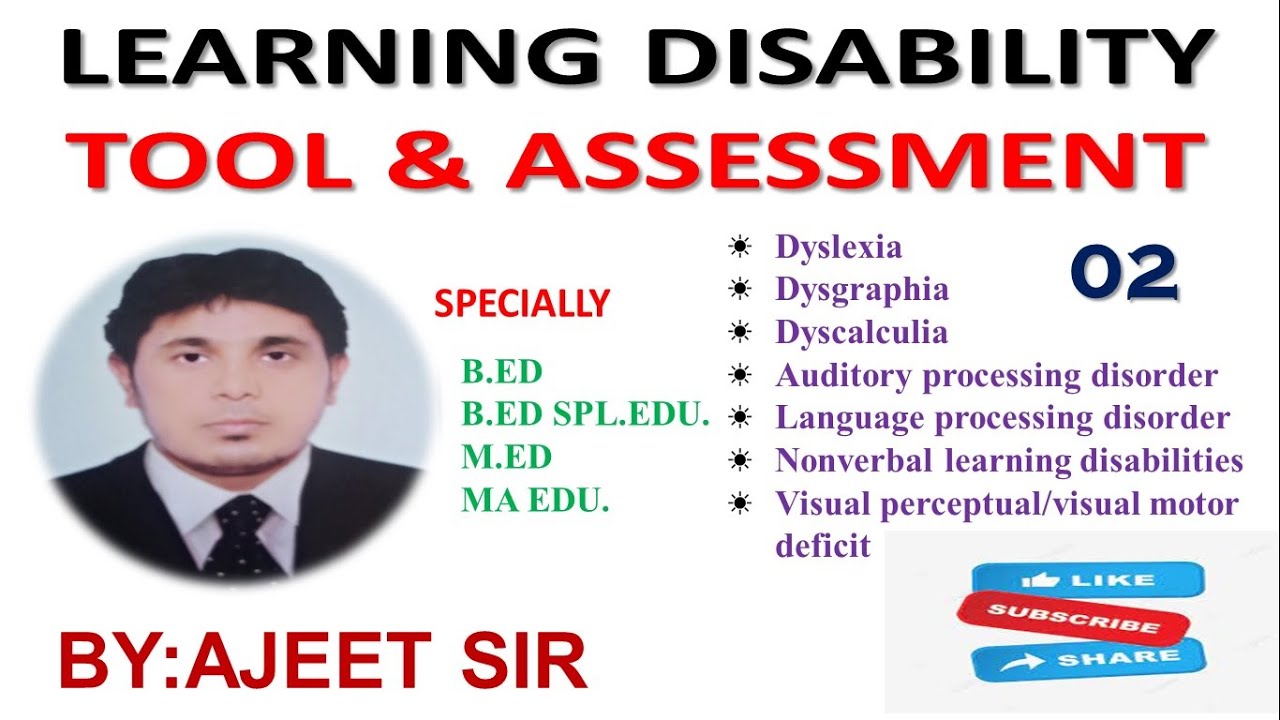 Tool and Assessment areas LD||learning disability||mathematics assess ...