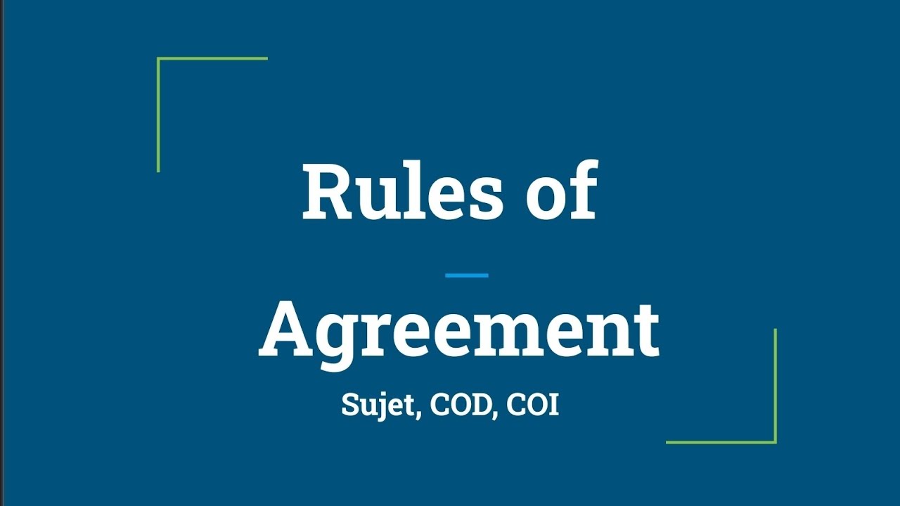 Rules of Agreement in French: Introduction to Key terms - YouTube