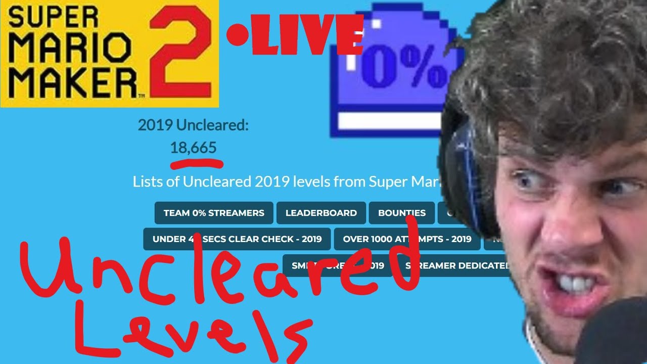 Live: OLDEST of the 2019 UNCLEARED Levels in SMM2 - YouTube
