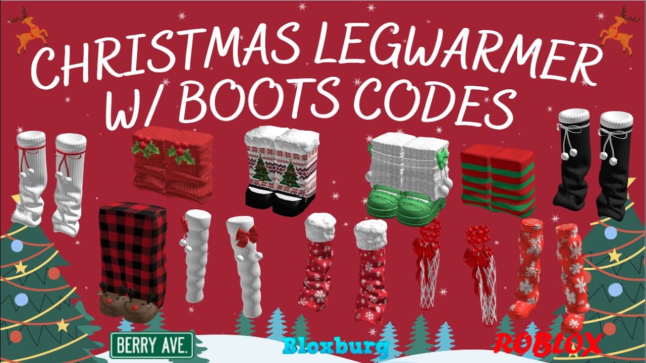 ⛄ CHRISTMAS LEG WARMER BOOTS CODES & LINKS [] Bloxburg, Berry Avenue ...