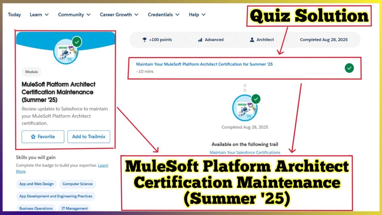 MuleSoft Platform Architect Certification Maintenance Summer '25 ...