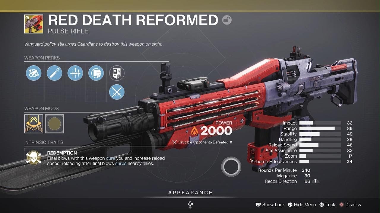 Destiny 2- A PvP Match With Every Exotic- Red Death Reformed - YouTube