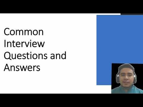 Common Interview Questions and Answers (Tagalog) - YouTube