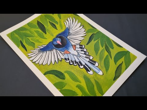 Bird Acrylic Painting tutorial || Acrylic Painting for beginners. - YouTube