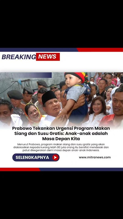 Prabowo tekankan urgensi program makan siang dan susu gratis - YouTube Prabowo tekankan urgensi program makan siang dan susu gratis - YouTube