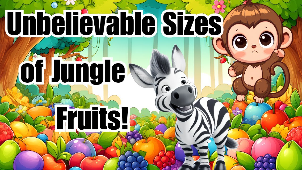 Monkey and Zebra Find Fruits! Colorful Animation for Kids | New 2024 ...