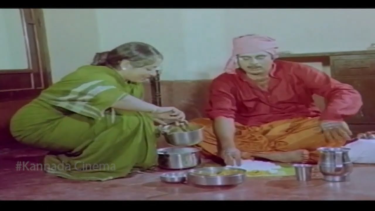 Ambareesh Eating Comedy Scene | Puksate Ganda Hotte Tumba Unda Movie ...