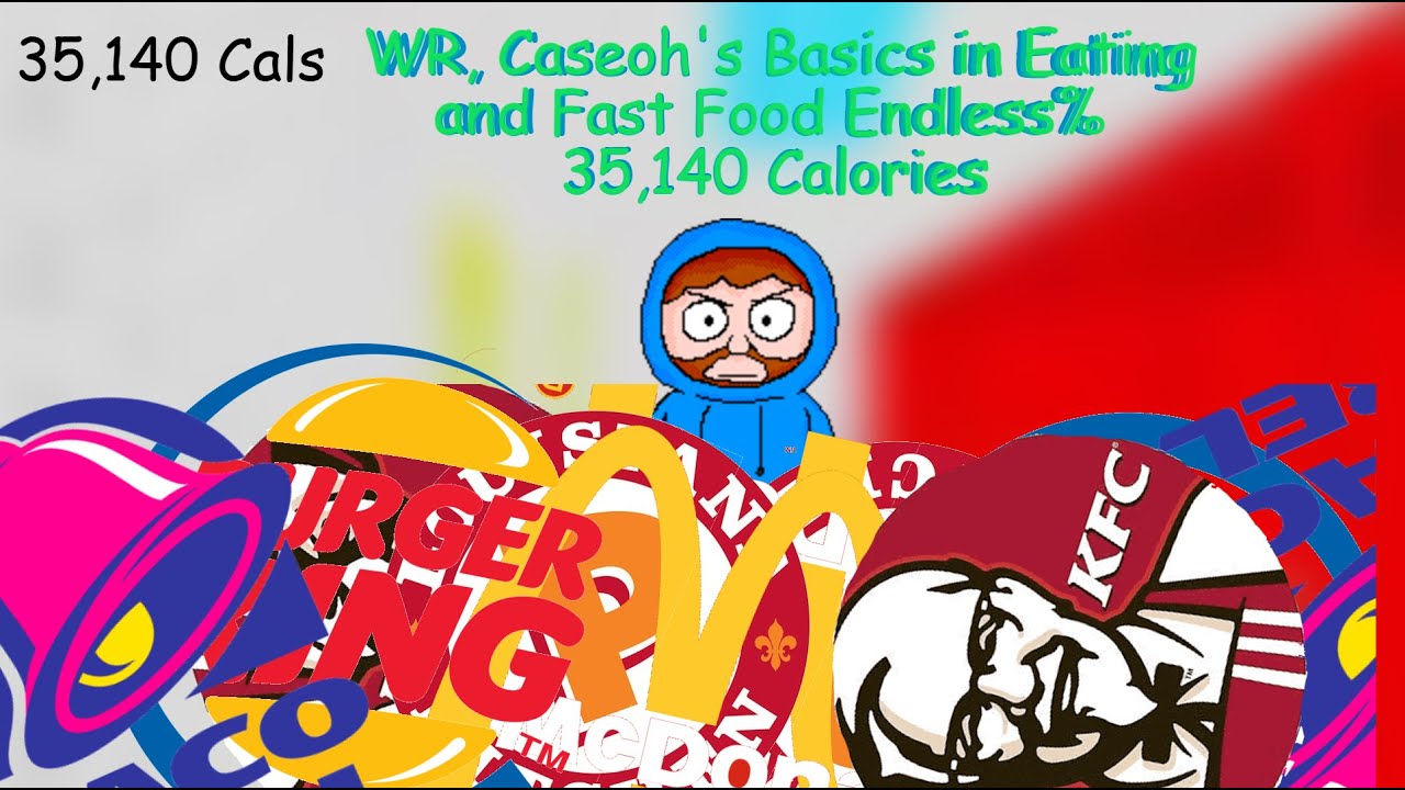 Caseoh's Basics in Eating and Fast Food, Endless% WR, 35,140 Calories ...