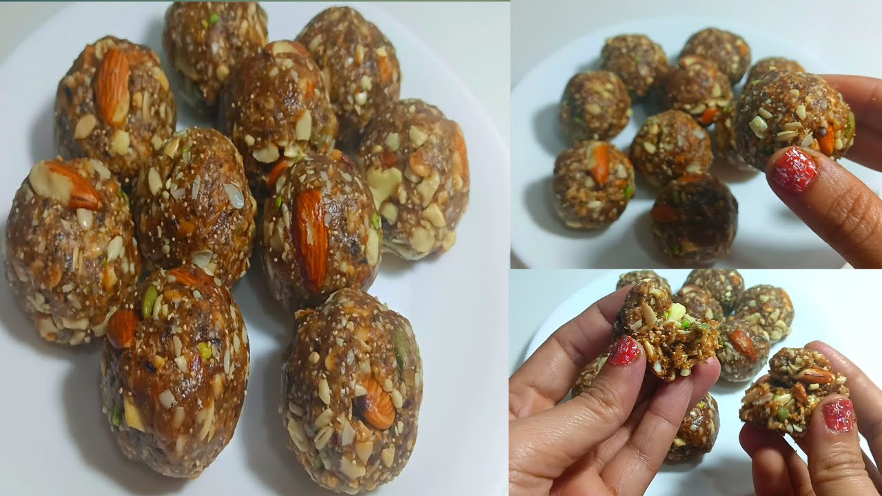 Healthy Mix Dry Fruits Laddu | Immunity booster Laddu | Sugar Free ...