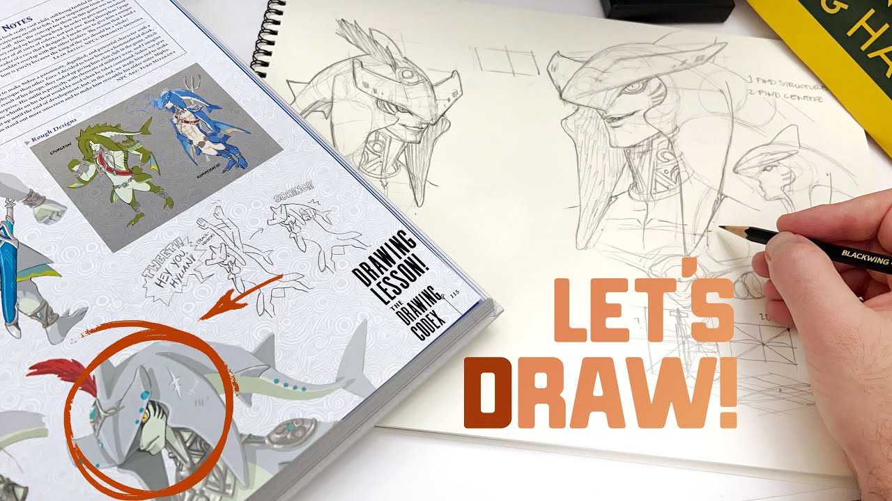 Learning to Draw The Zora (From Zelda: Breath of the Wild) - YouTube