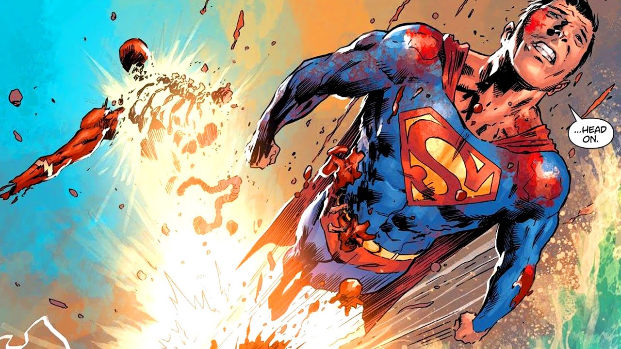 The Flash vs. Superman | Superman Flies Through The Flash and ...