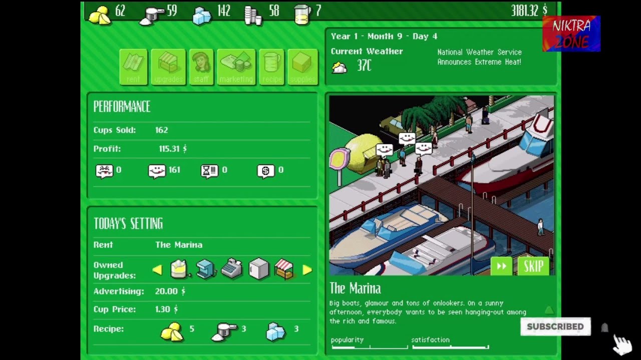 Hari Pertama di Bulan ke Sembilan, Lemonade Tycoon month 9 day 1-5, #49 ...