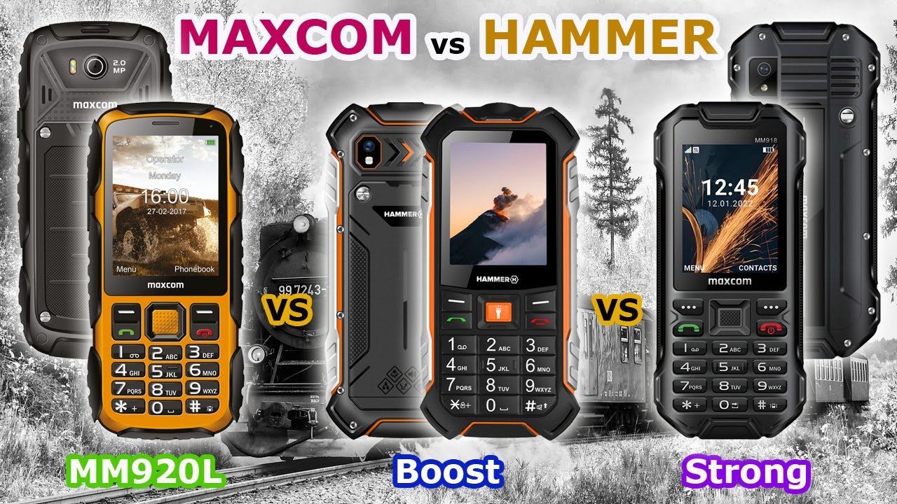 MAXCOM MM920L - vs - HAMMER Boost - vs - MAXCOM Strong - YouTube