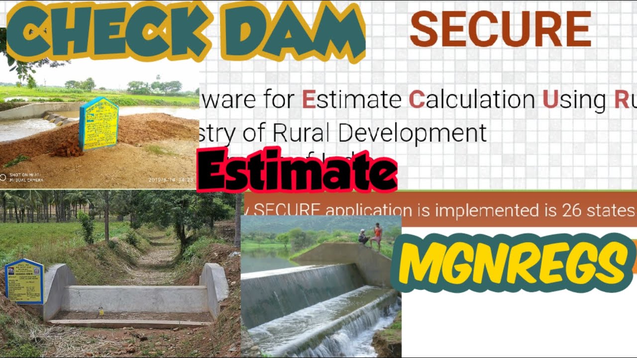 Check Dam Estimate In SECURE Soft | MGNREGS Rural Needs - YouTube