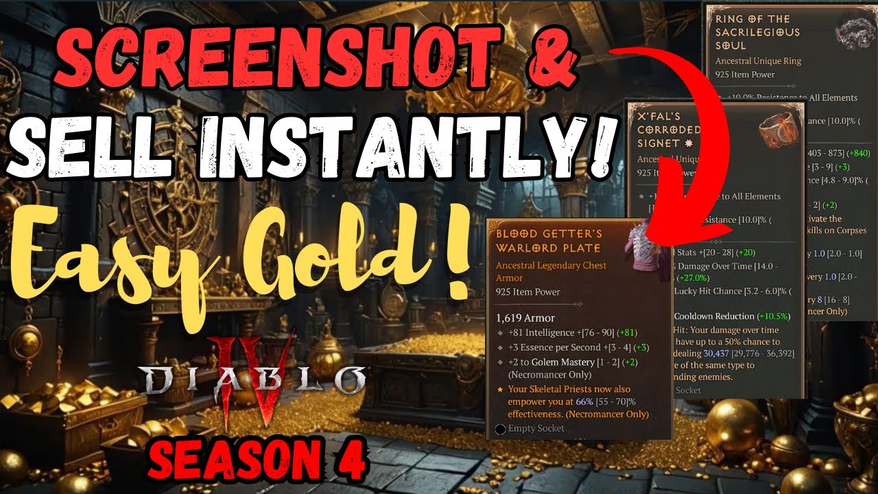 THIS IS A MUST-USE! Earn TONS of Gold in Diablo 4 with this EASY Trade ...