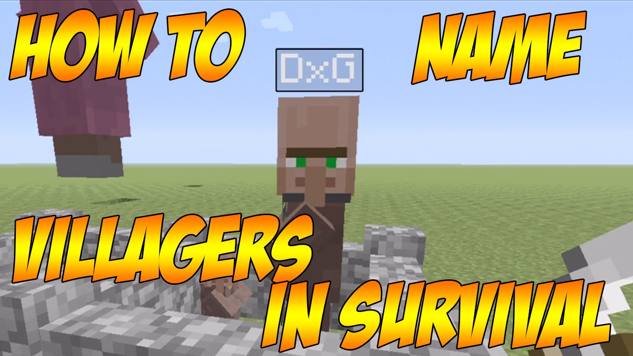 Minecraft:: How To Name Villagers In Survival:: Xbox, PlayStation - YouTube