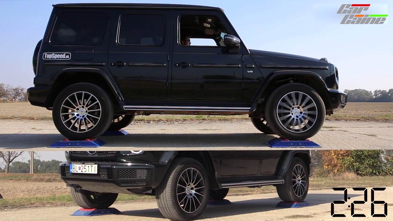 Mercedes G500 2020 4x4 test on rollers - CarCaine - YouTube