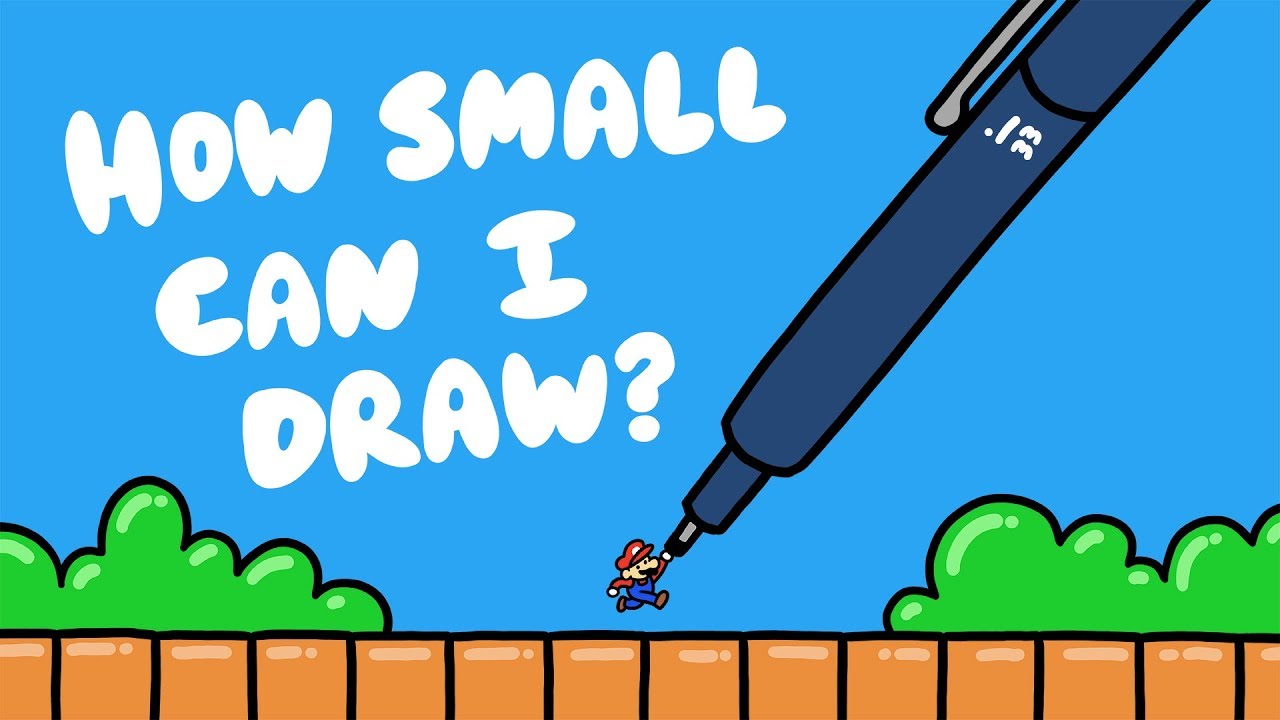 How Small Can I Draw?! Smallest Mario Drawing Ever! (Teeny Weeny Art ...