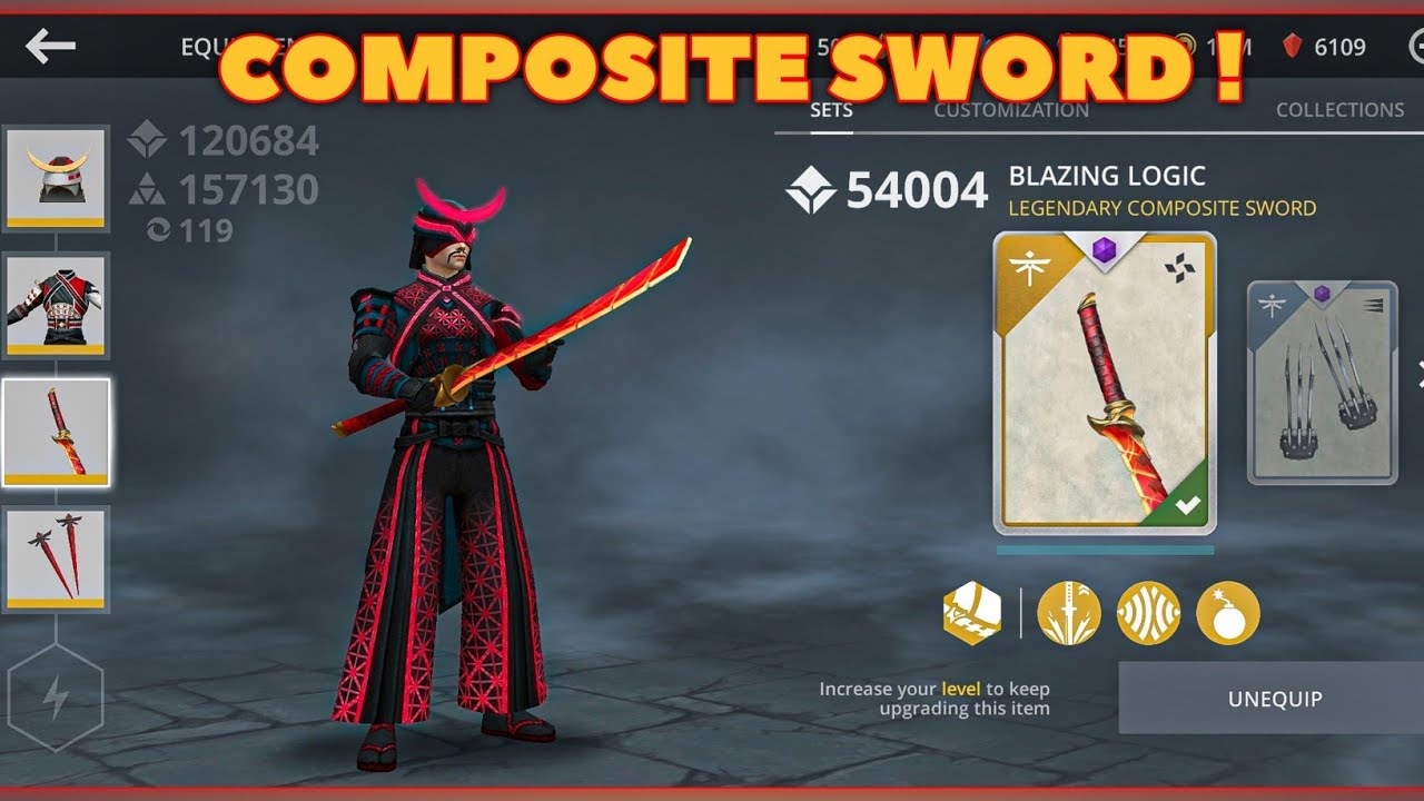 Shadow Fight 3 | New Legendary Composite Sword gameplay | Mnemos sword ...