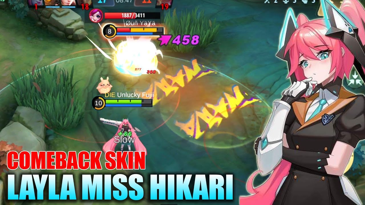 Layla Miss Hikari Comeback Skin Gameplay! | MLBBwebelieve | Mobile ...