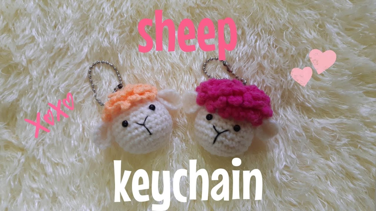EP.337 สอนถักพวงกุญแจแกะโครเชต์ /How to crochet keychain sheep ./Free ...