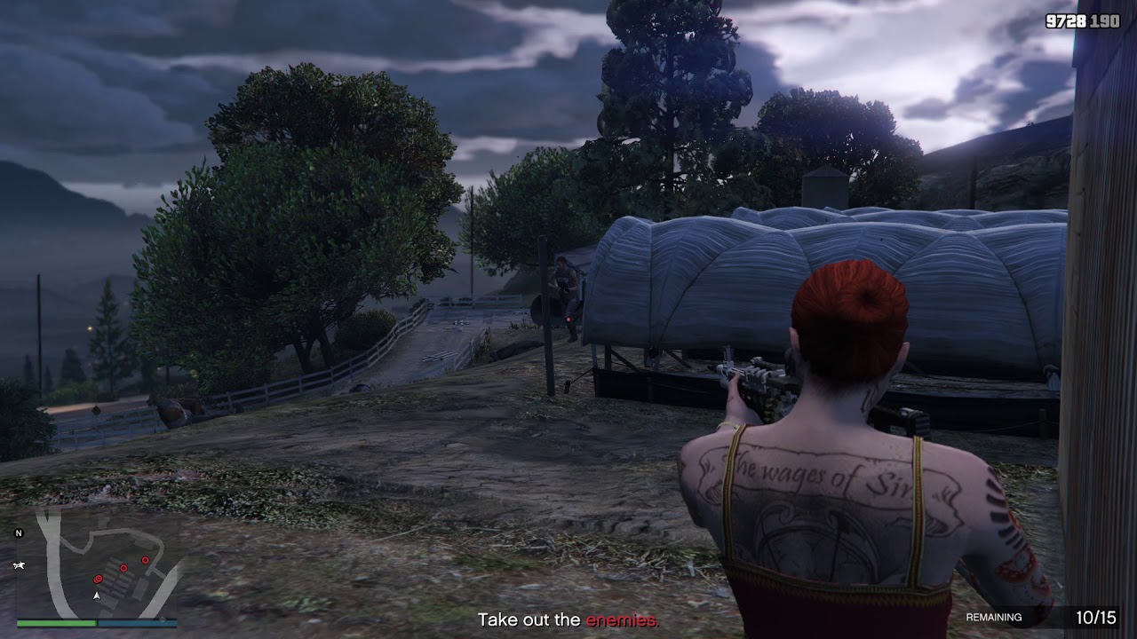 Grand Theft Auto Online: Cherry Pie Farm Gang Attack - YouTube