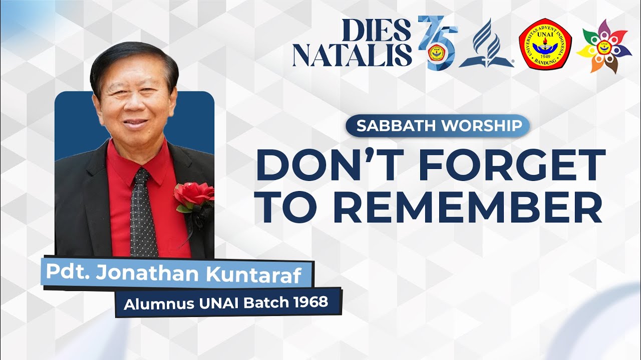 🔴[LIVE] Sabbath Worship: "Don't Forget to Remember" - Pdt. Jonathan ...