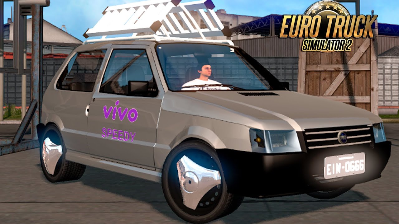 Fiat Uno de Firma Com Escada no Euro Truck 2 BR - YouTube