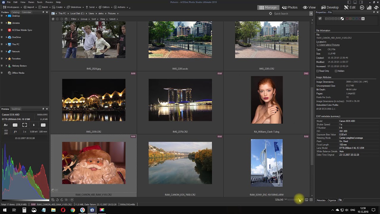 ACDSee Ultimate 2019: обзор. 03 Manage mode - YouTube