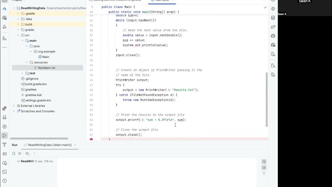 Reading and Writing Text Data with IntelliJ Java Programming - YouTube
