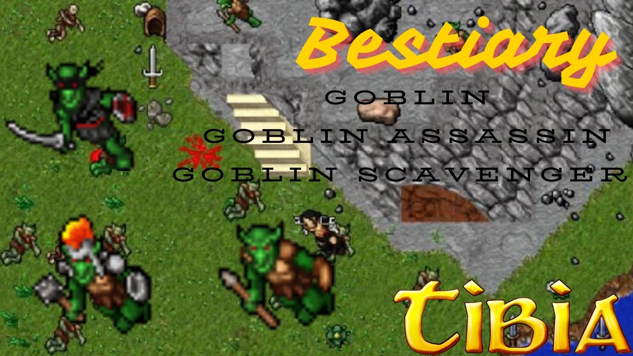 Goblin, Goblin Assassin, Goblin Scavenger - Bestiário - TIBIA - YouTube