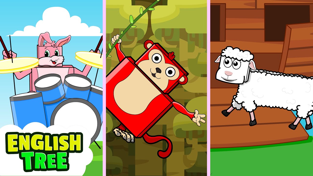 Animals and Colors Sing-Along + More Animals Songs for Kids | English ...