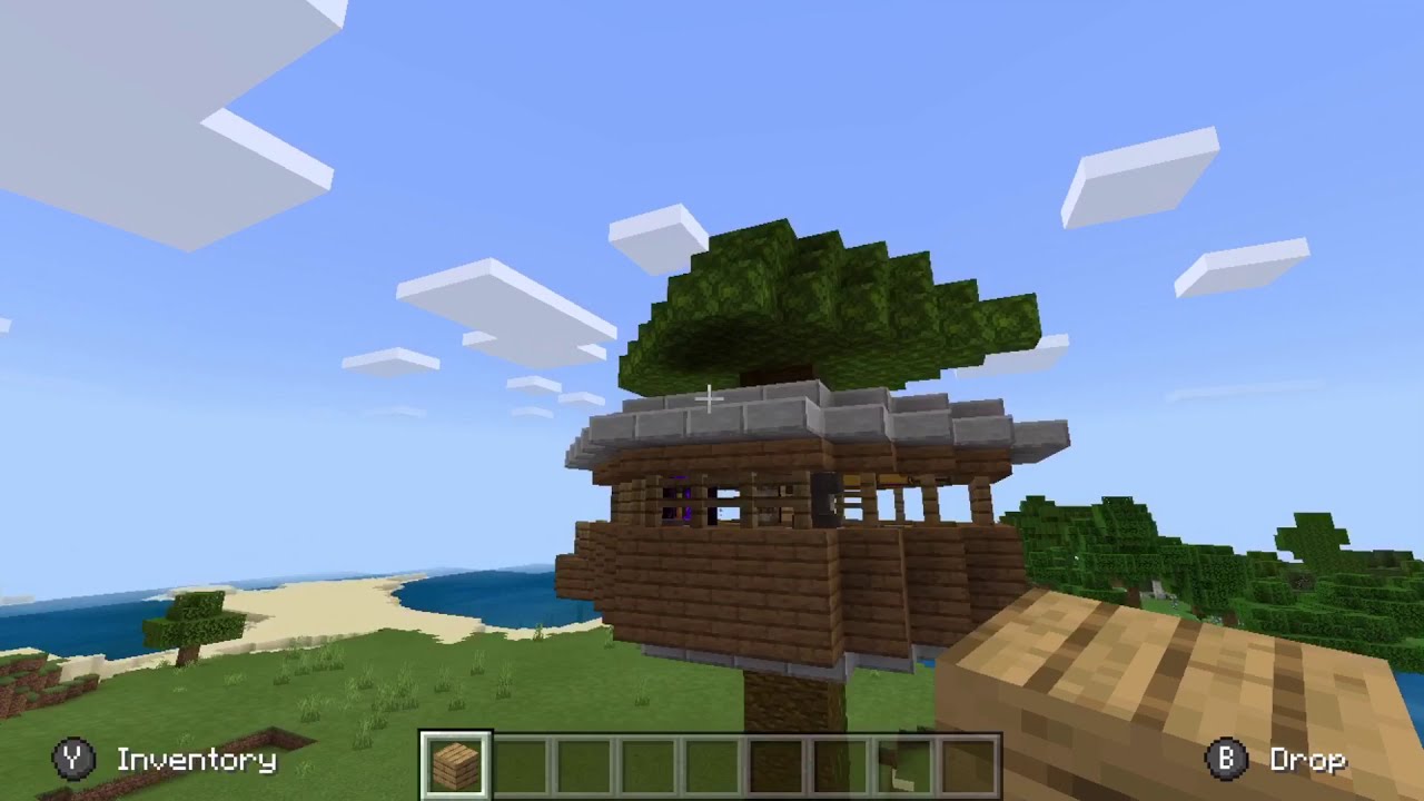 Minecraft Build A Base Epi:1 Starter Treehouse - YouTube