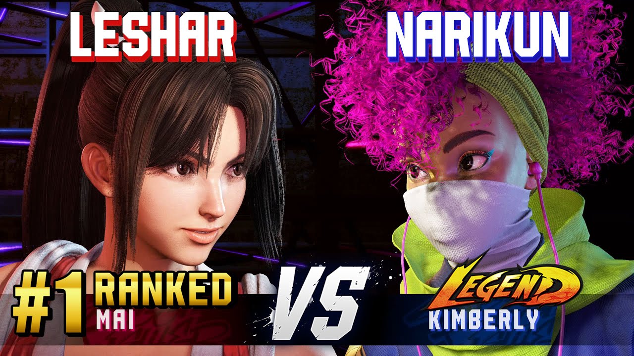 SF6 LESHAR (#1 Ranked Mai) vs NARIKUN (Kimberly) High Level Gameplay ...