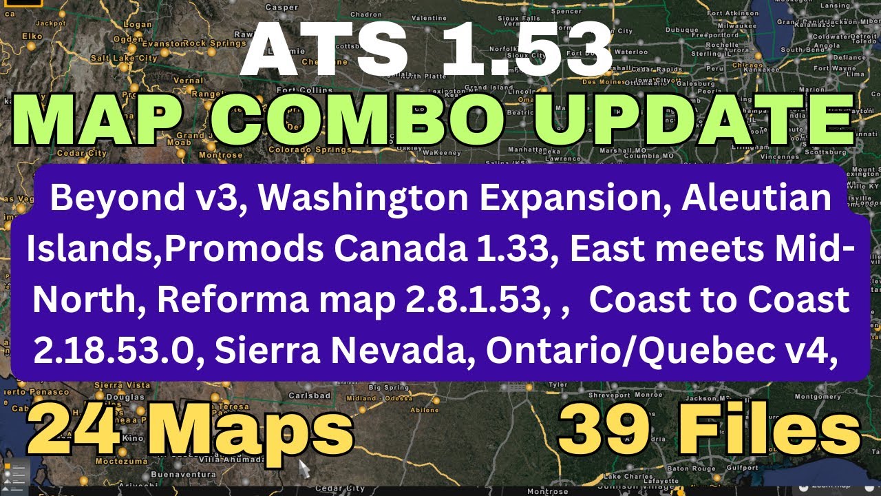 ATS 1.53 MAP COMBO UPDATE. 24 Maps, 39 Files. Beyond, Washington ...