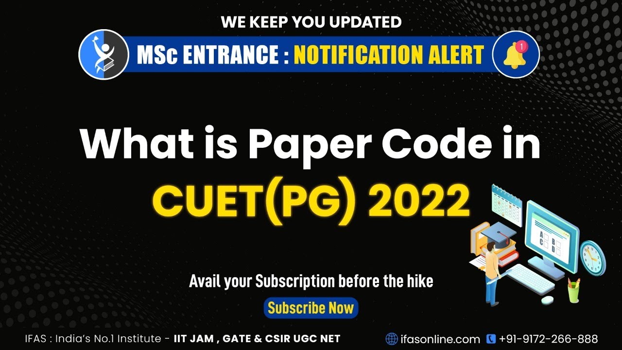 What is CUET PG Physics 2022 Test Paper Code? | CUCET PG Test Paper ...