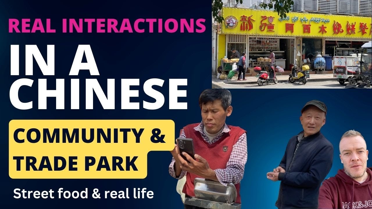Talking with locals on a community high street in China - YouTube
