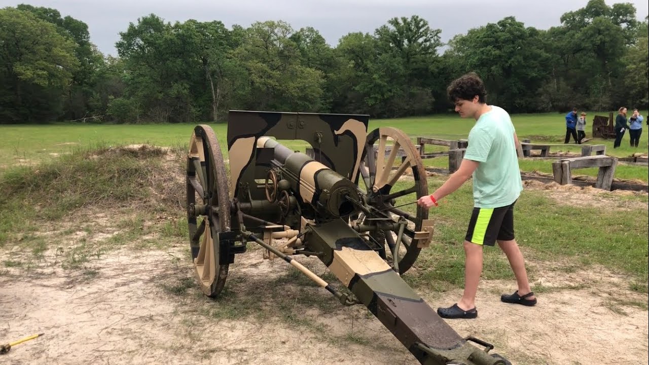 Shoot a French WW1 Cannon + British Trench Catapult Demonstration - YouTube