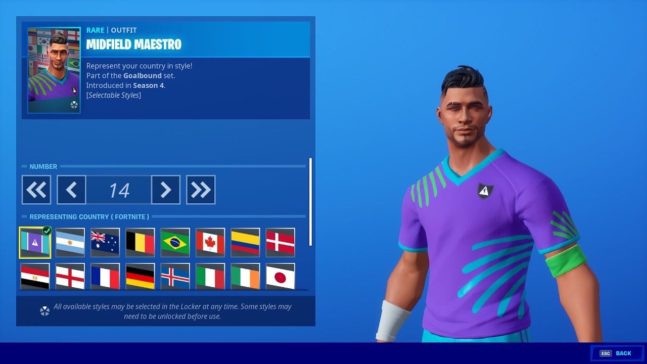 Midfield Maestro skin - Fortnite Item Shop (2018-06-16) - YouTube