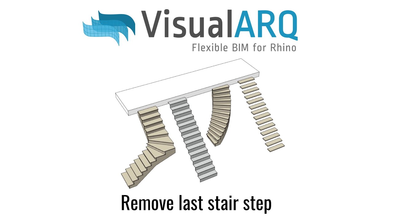 Easily remove last step from VisualARQ stairs - YouTube