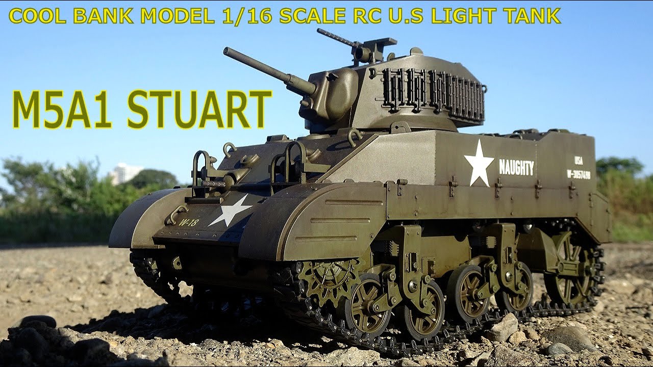 【COOL BANK MODEL 116 SCALE】 U.S LIGHT TANK M5A1 STUART ラジコン オフロード 戦車 ...
