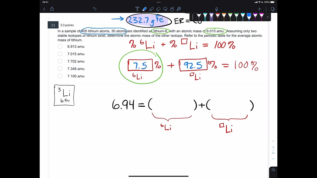 Chemistry Practice and Tutorial — Test 1, Part 4 - YouTube