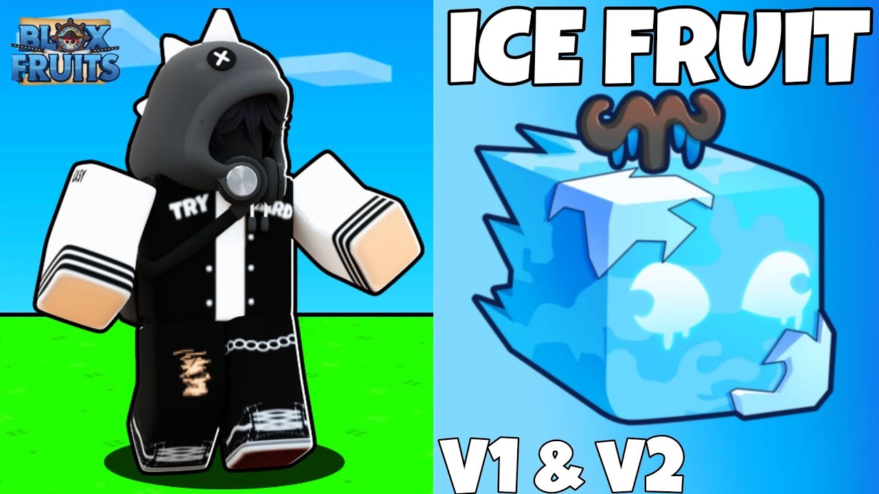 Ice Fruit Showcase | V1 and V2 | Roblox Blox Fruits - YouTube