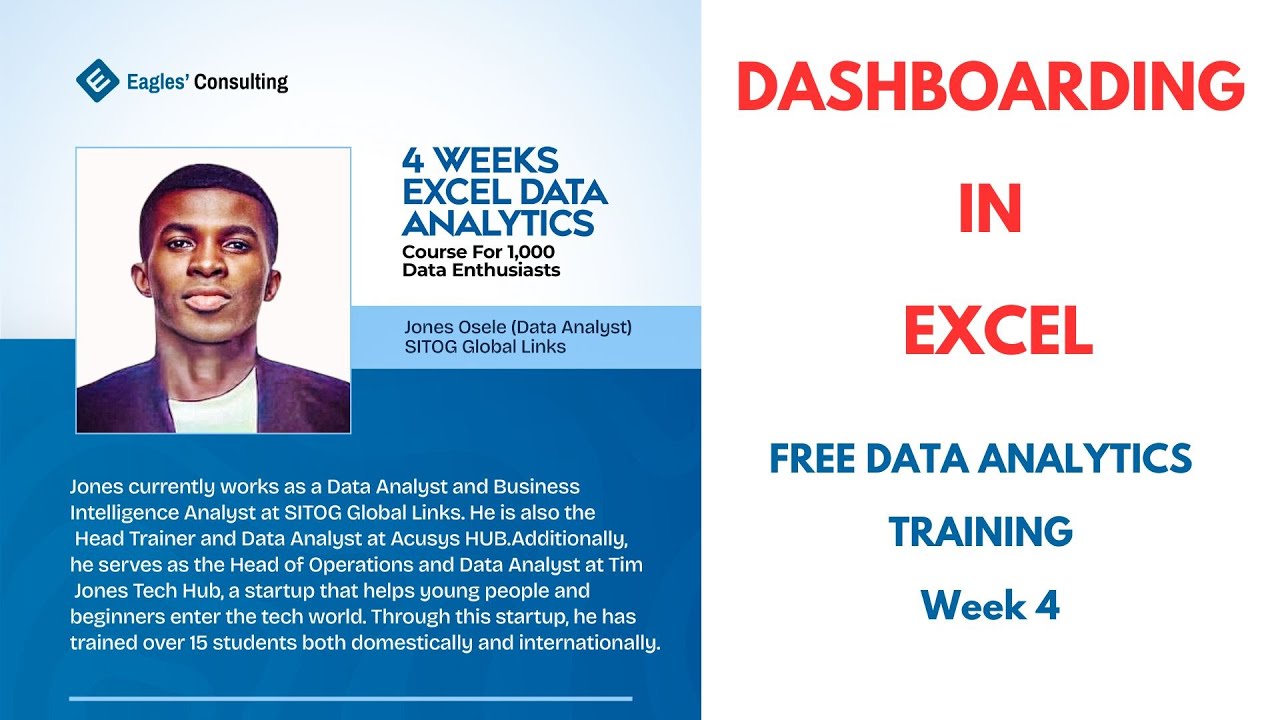 DATA ANALYTICS SESSION WK 4 || DASHBOARDING WITH EXCEL || Mar 23 2025 - YouTube