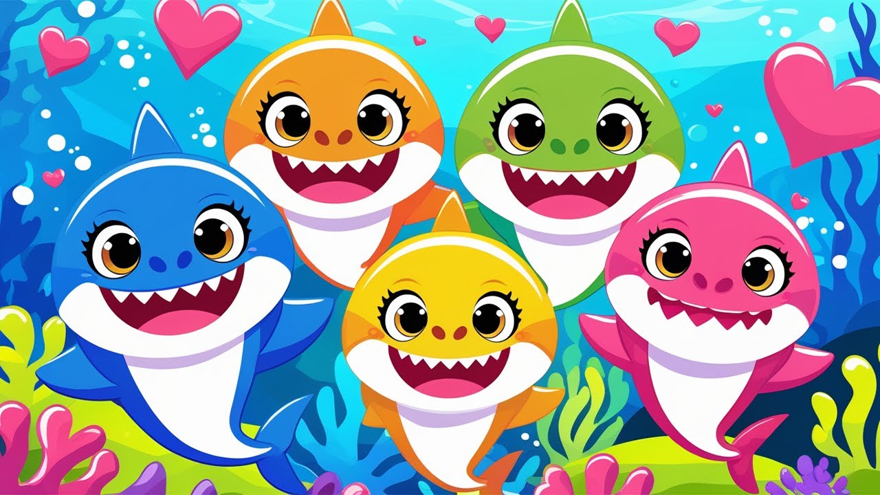 🦈 Baby Shark con Ritmo 🎵 Canciones para Niños Felices 😄 Tiburón Bebé 🐳 ...