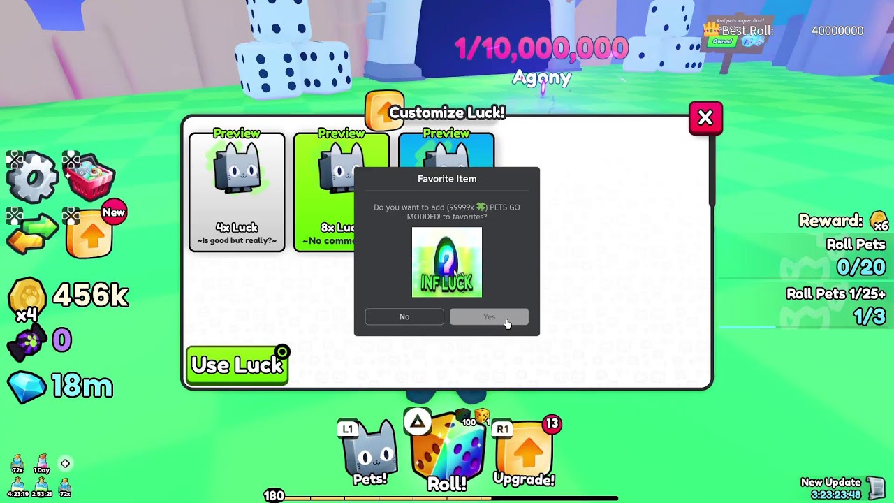PETS GO MODDED WITH EVERY GAMEPASS AND LUCK BOOSTER - YouTube